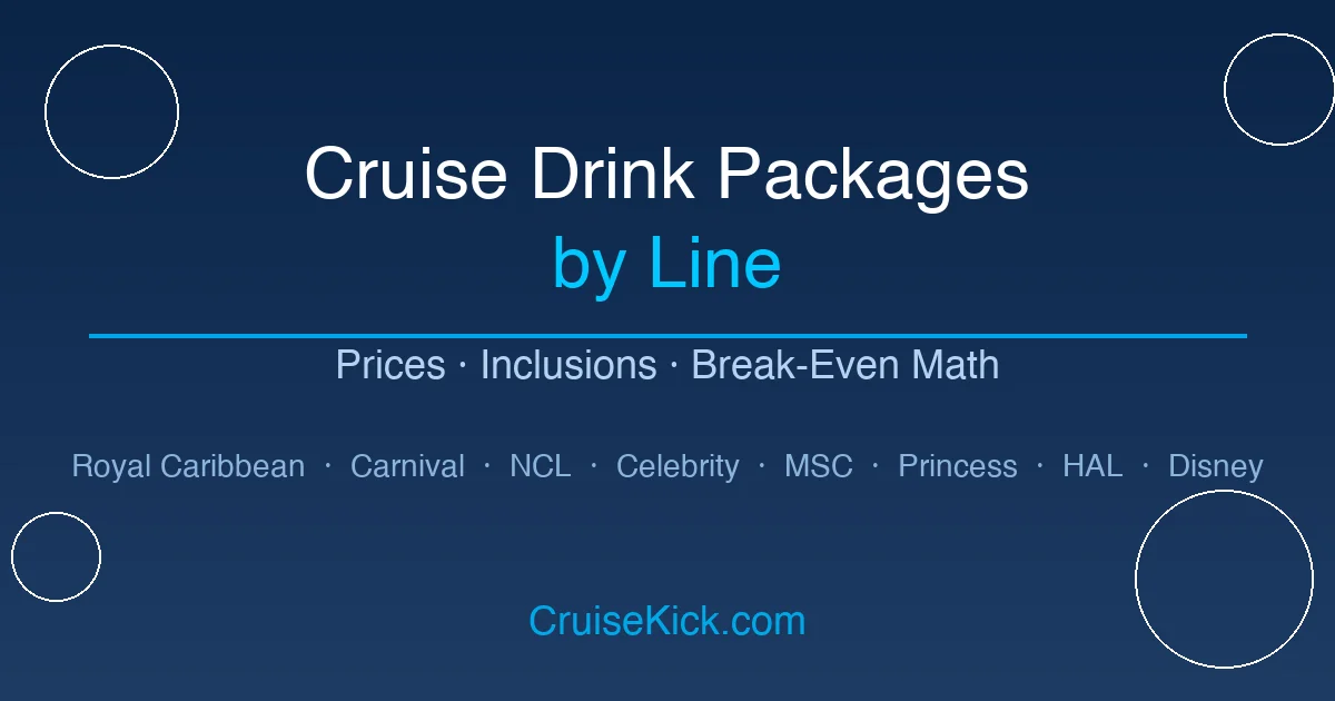 Cruise Drink Packages by Line: The Math — CruiseKick